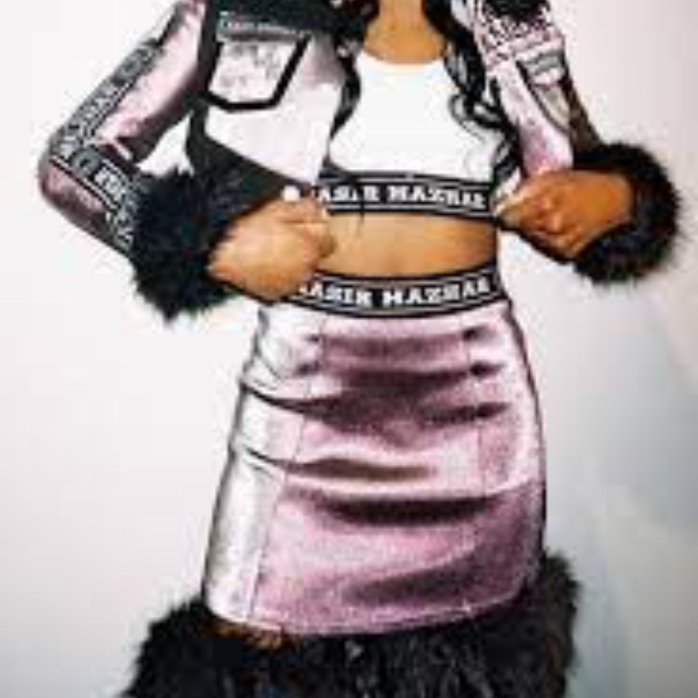 High Fashion Nasir Mazhar Pink Mini Skirt Xs - Gem